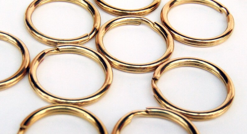 Solid Brass Split Key Rings, Polished, Non Corrosive (24mm & 17mm ...