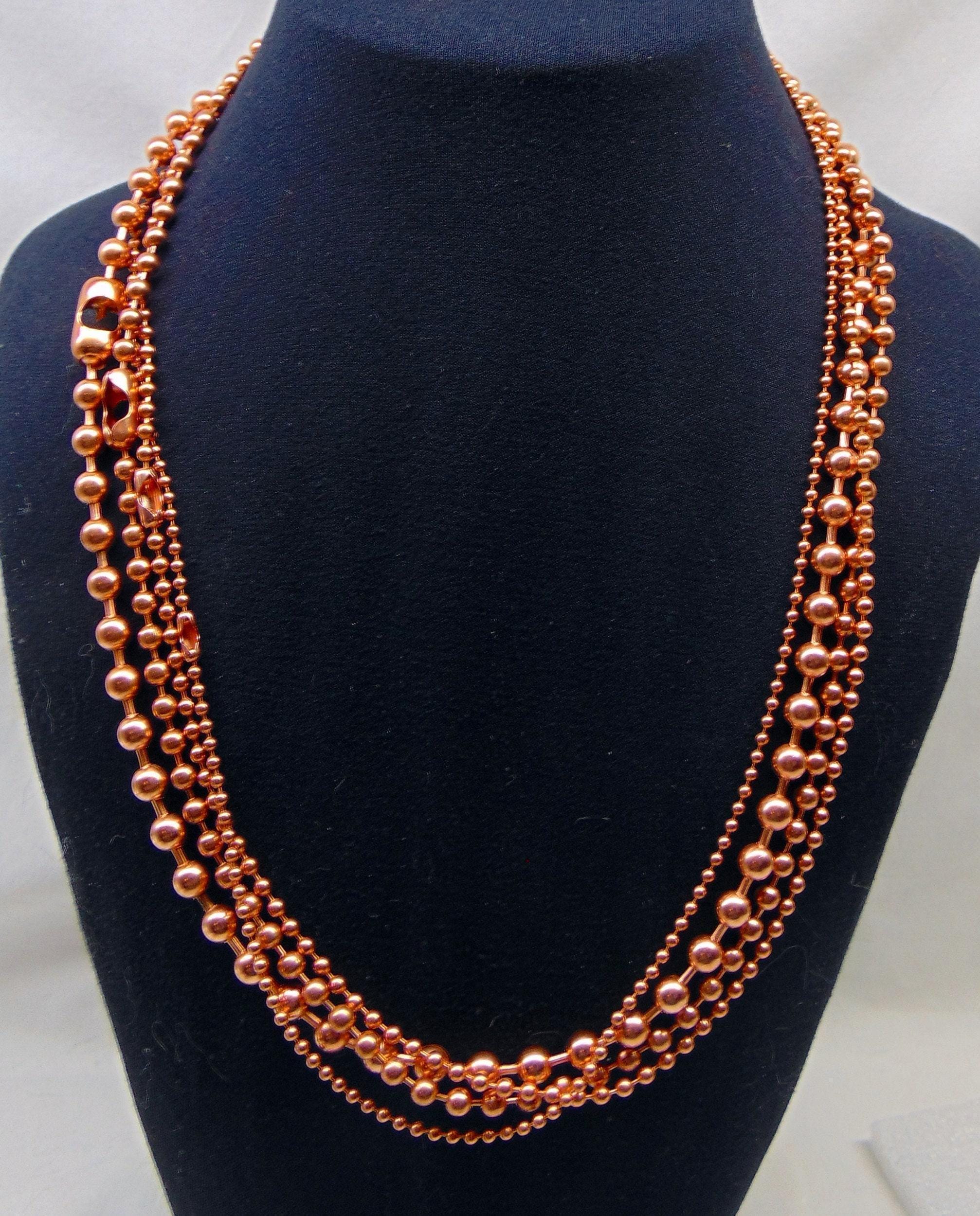 COPPER Ball CHAIN Necklace 24