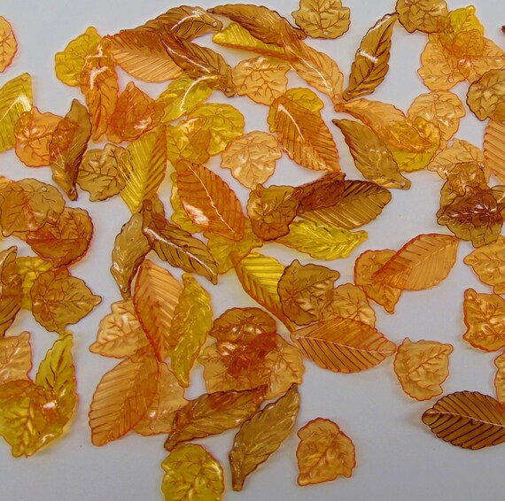 80 Sm-med Leaves transparent Acrylic Fall Autumn Leaf - Etsy