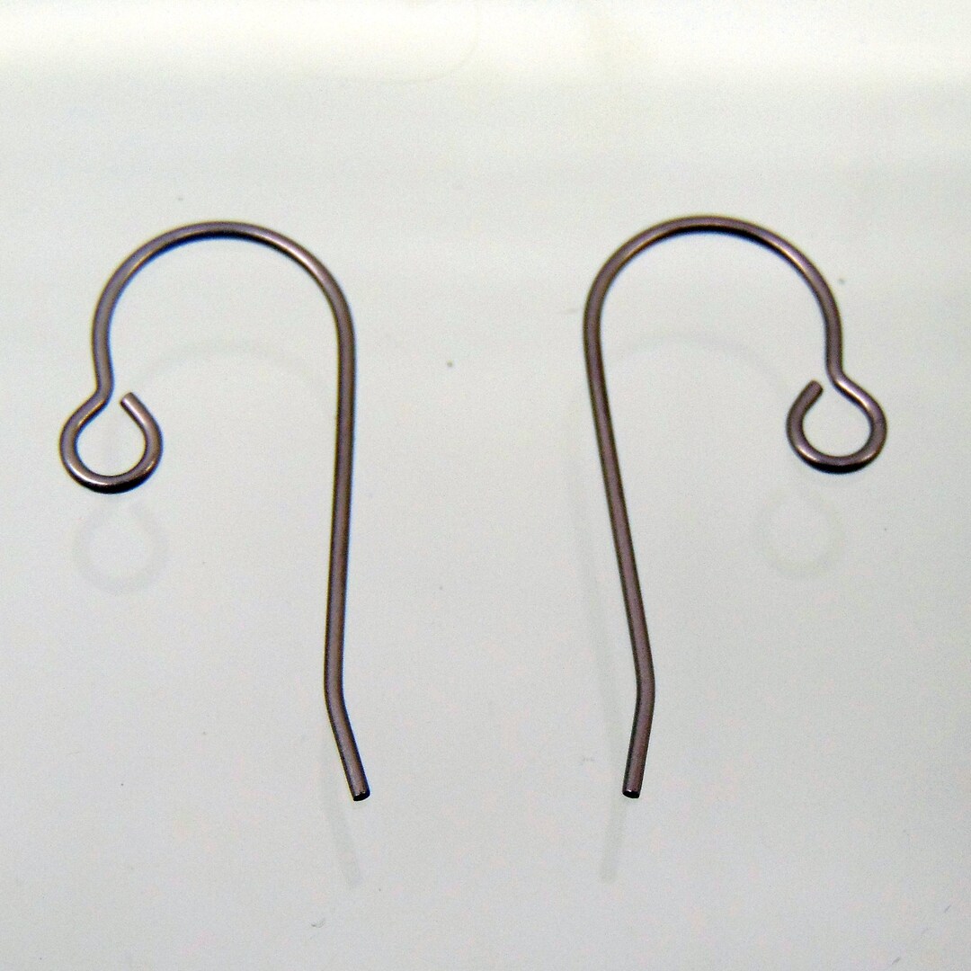 Pure TITANIUM Ear Wires ~ Hook With Open Loop ~ Grade 1 No Nickel ...