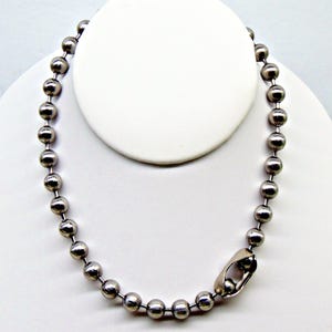 Large 8mm STAINLESS STEEL Ball Chain Necklace Choker or Bracelet ...