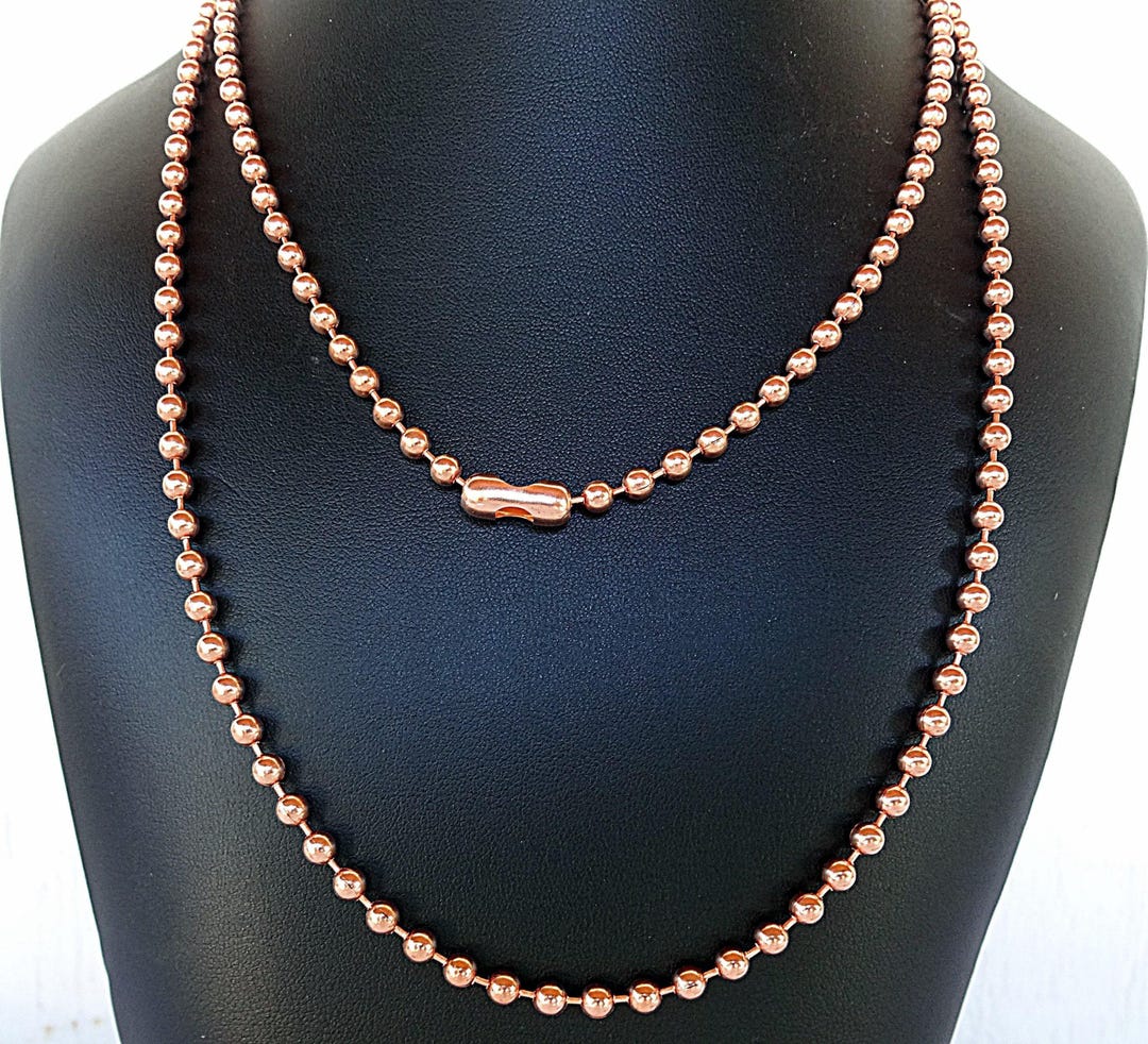 COPPER Ball CHAIN Necklaces 4.5mm ~3/16