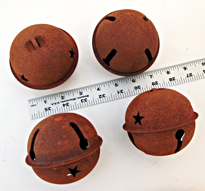 Large 3" Rusty Jingle Bells Sleigh Bell ~ Pick Quantity ~ Rustic ...
