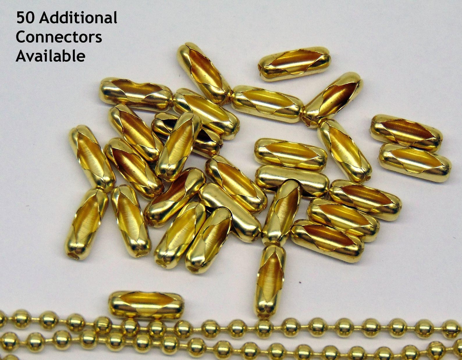 BRASS BALL CHAIN 2.4mm Round Bead / #3 Size ~bulk Lengths 5 Feet, 10-ft ...