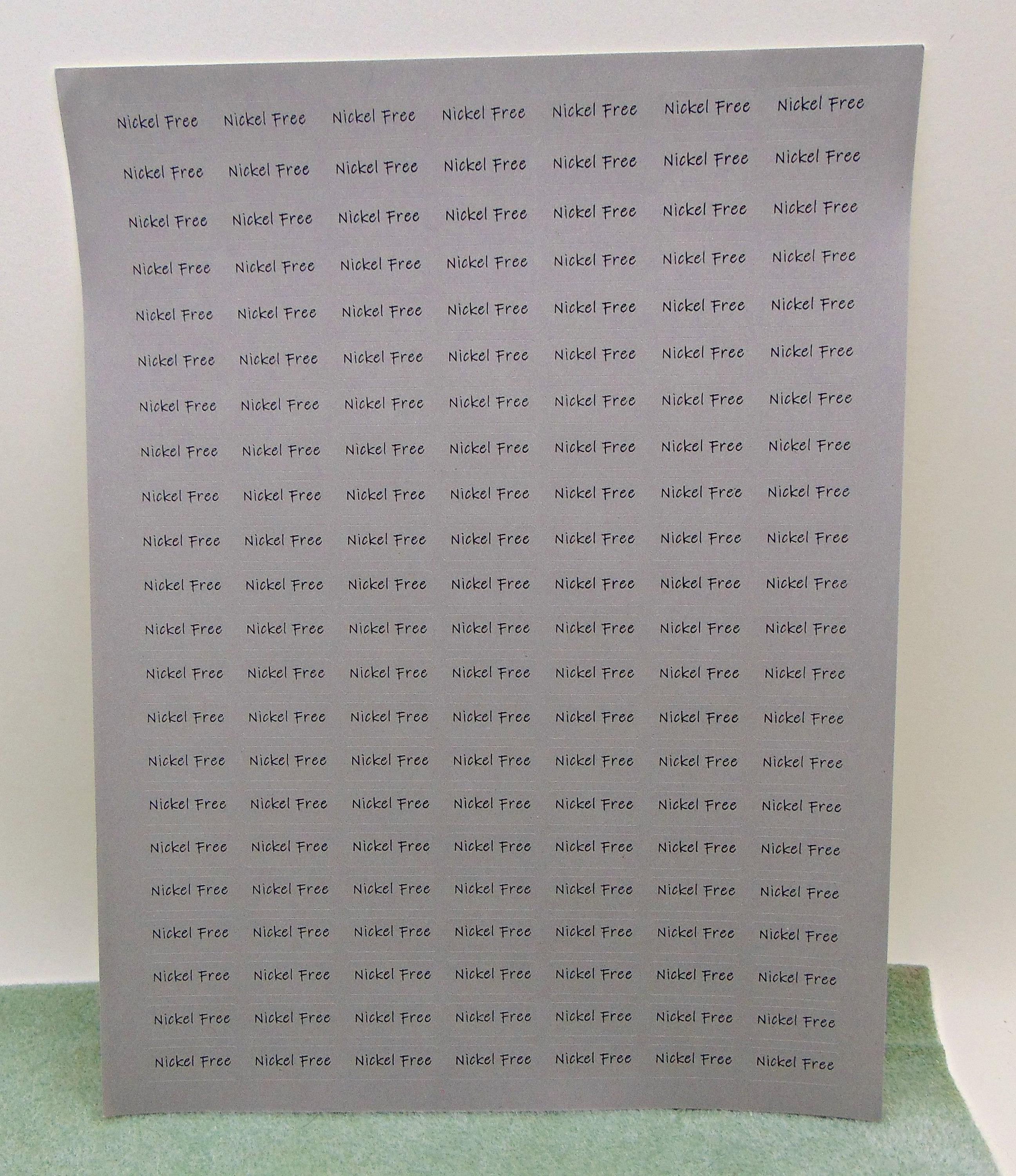 Matte Gray Adhesive Labels With Black Text ~ Rectangular 1" X 3/8 ...