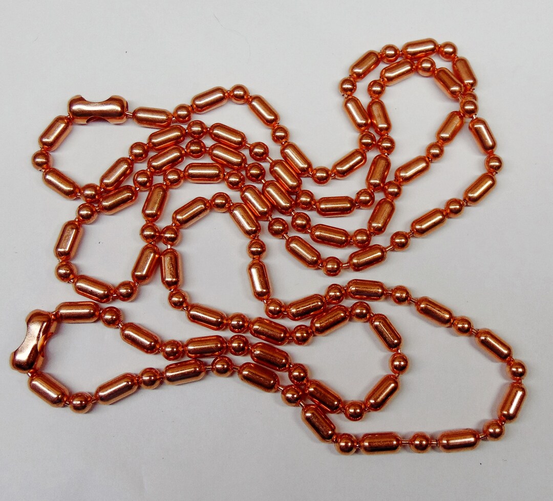 COPPER Ball + Bar Chain ~ 6.3mm ~ #13 Size~ Various Bulk Lengths 5-ft to 100-ft ~ You Pick ...