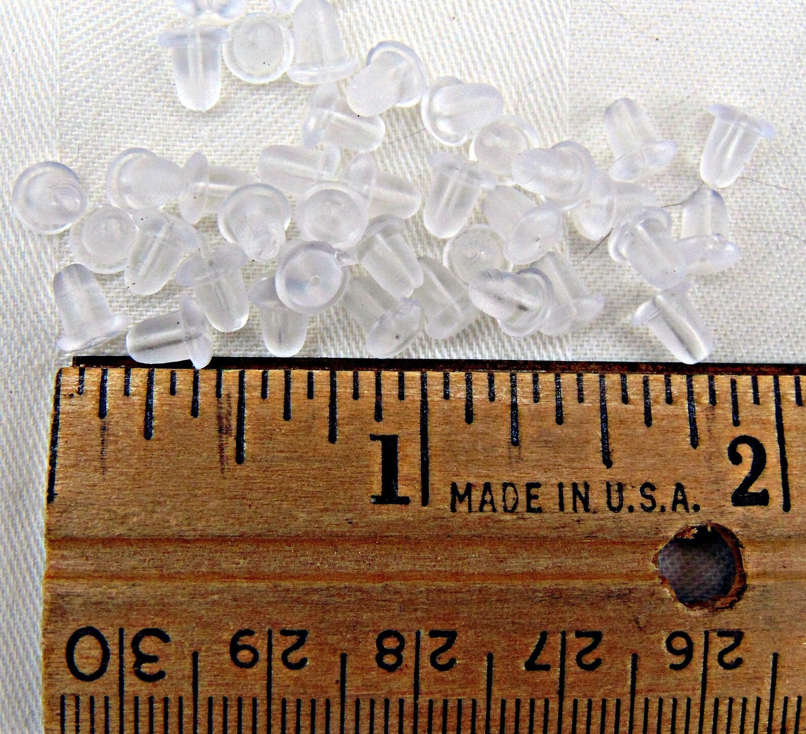 100 Clear Ear Nuts ~ Soft Bell Shape Earring Keeper Ear Backs 4mm X 5mm ...