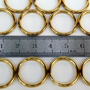 Solid Brass Split Rings 24mm (0.97") and 18mm (0.74") Non Corrosive No ...