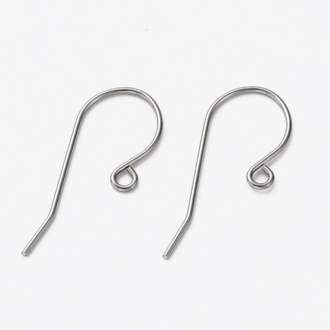 Surgical Stainless Steel Ear Wires ~ Simple Design With 3mm End Loop ...