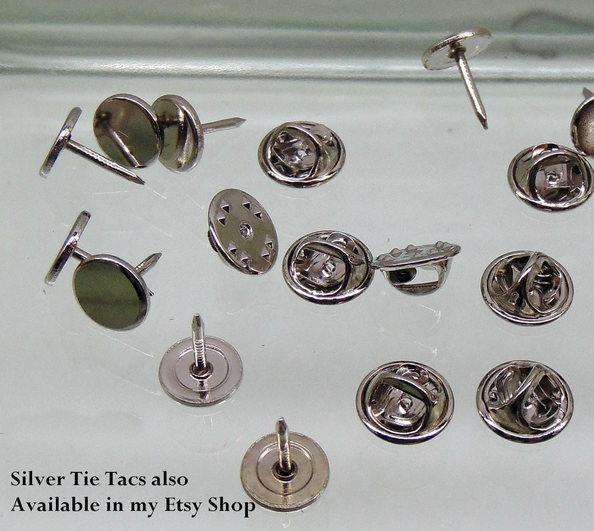 Gold Steel Tie Tacs With Backs ~ Lapel Pins Scatter Pins Tie Tacks ~ 9 ...