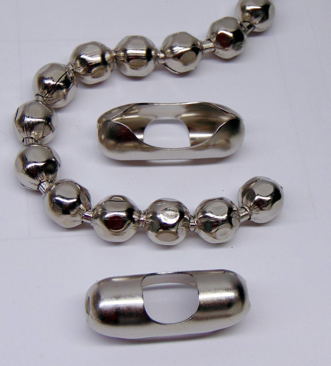 12mm FACETED Ball Chain ~ Bulk Sold By-the-foot ~ 1/2" Bead #30 Size ...