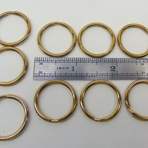 Solid Brass Split Rings 24mm (0.97") and 18mm (0.74") Non Corrosive No ...