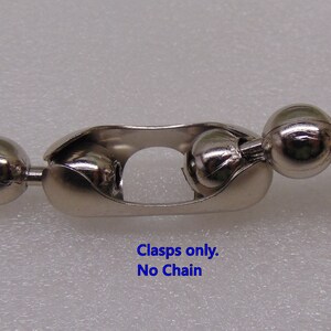 Ball Chain Couplers Connectors for 12mm #30 Ball Chain Nickel Plated ...