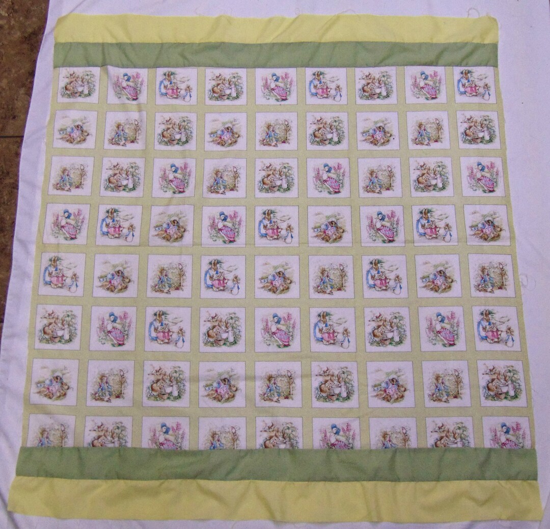 Beatrix Potter Fabric 4 Squares 54 Quilt Blocks uncut Peter Rabbit ...