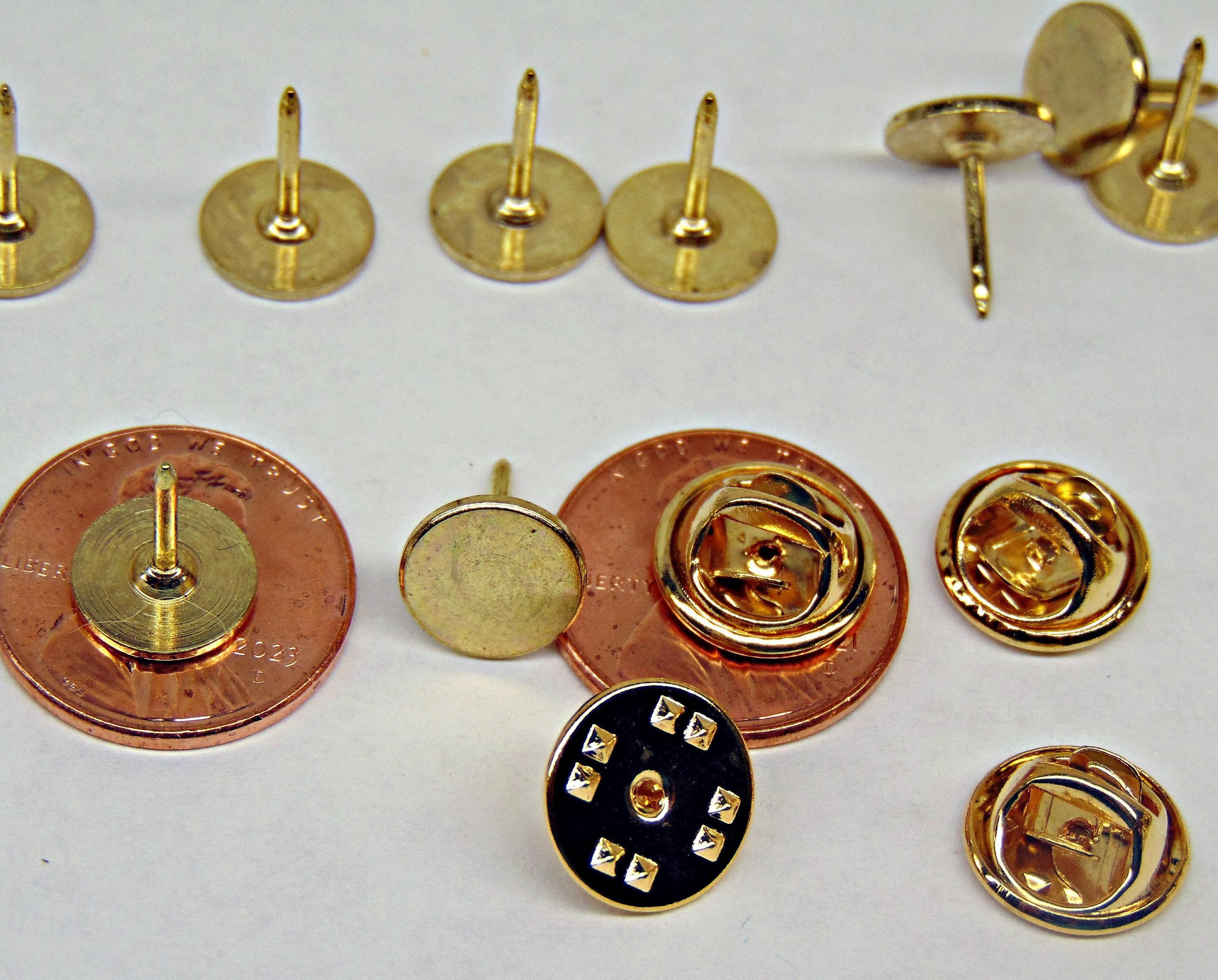 Gold Steel Tie Tacs With Backs ~ Lapel Pins Scatter Pins Tie Tacks ~ 9 ...
