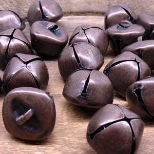 50 Antique Copper Finish Jingle Bells 20mm X 25mm (3/4" X 1") Metal ...