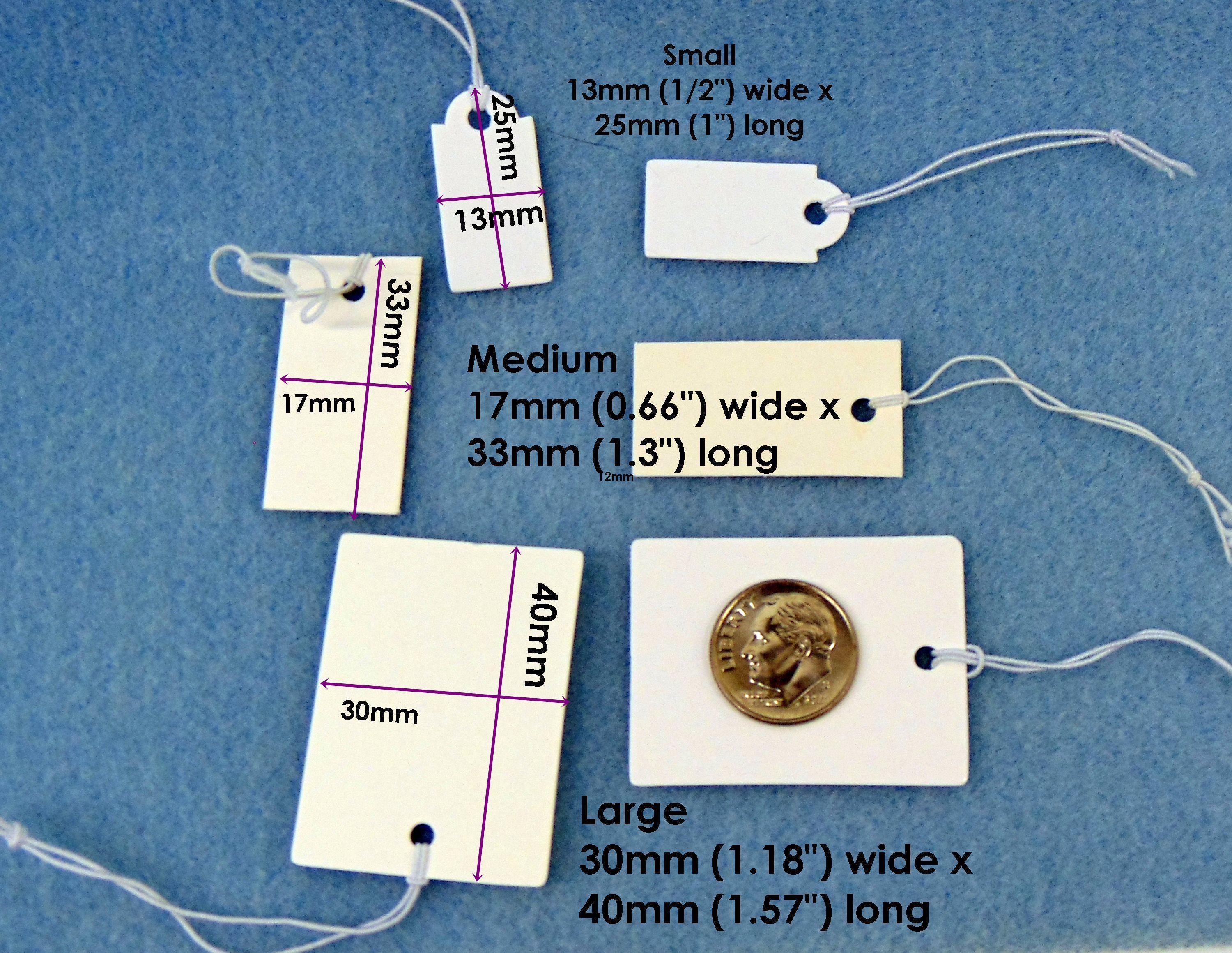 White Price Tags With Elastic String ~ Sturdy Blank Paper Tag to Write ...