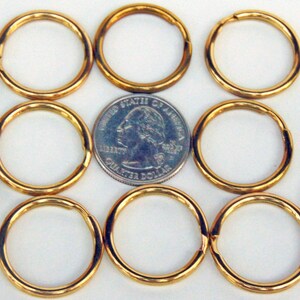 Solid Brass Split Rings 24mm (0.97") and 18mm (0.74") Non Corrosive No ...
