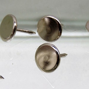 Steel Tie Tacs With Backs ~ Lapel Pins Scatter Pins ~ 9.5mm Pad X 10.5 ...