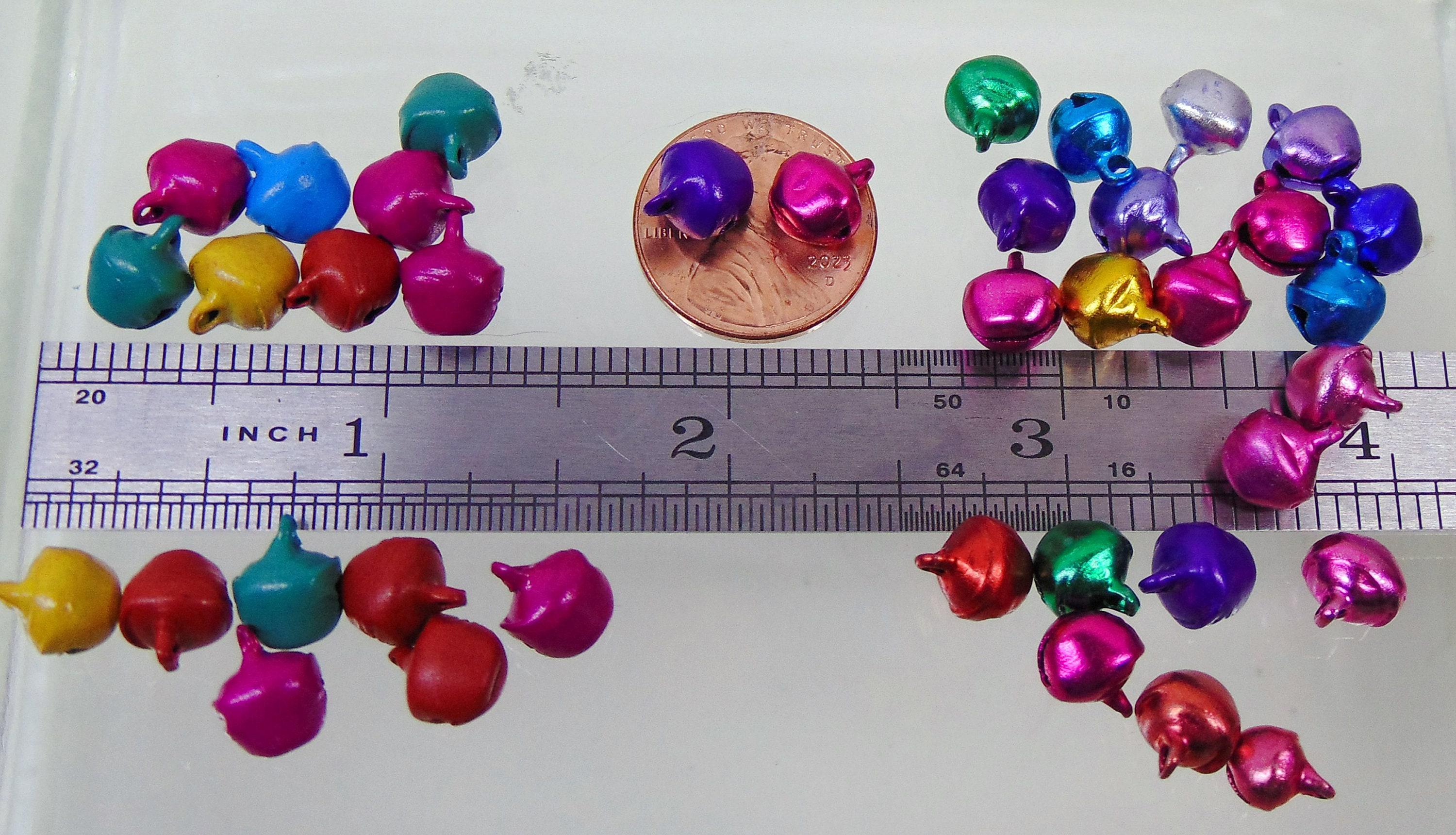 Mini JINGLE BELLS 8mm Bright Jewel Mix and Dark Pastel Mix ~ Top Loop ...