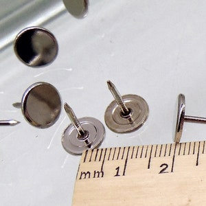 Steel Tie Tacs With Backs ~ Lapel Pins Scatter Pins ~ 9.5mm Pad X 10.5 ...