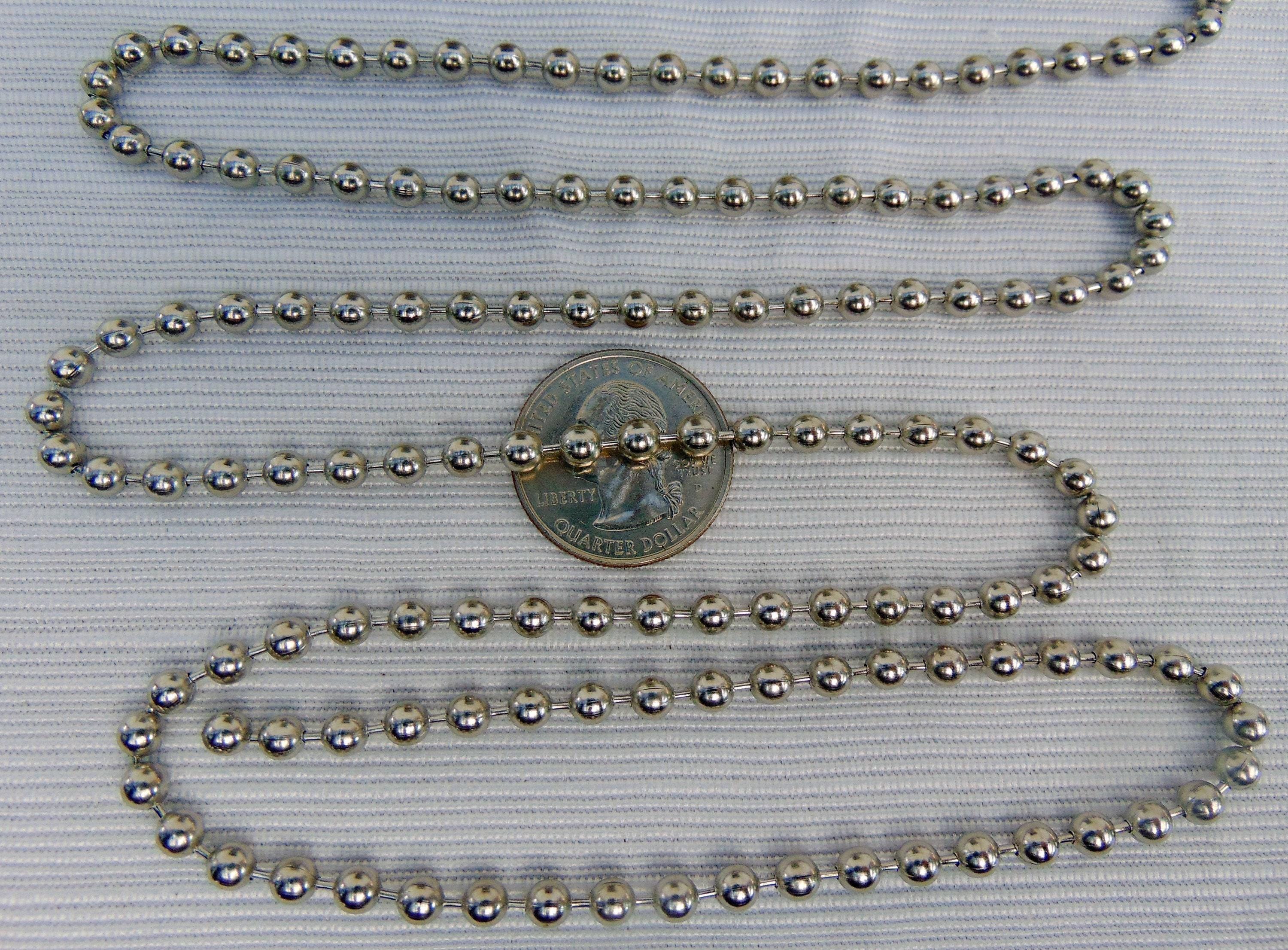4.5mm Stainless Steel Ball Chain #10 for Crafts Necklaces ~ Blinds ...