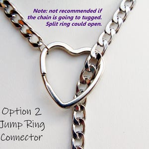 Stainless Steel Slip Chain With Black Heart Loop ~ Sturdy Smooth ...