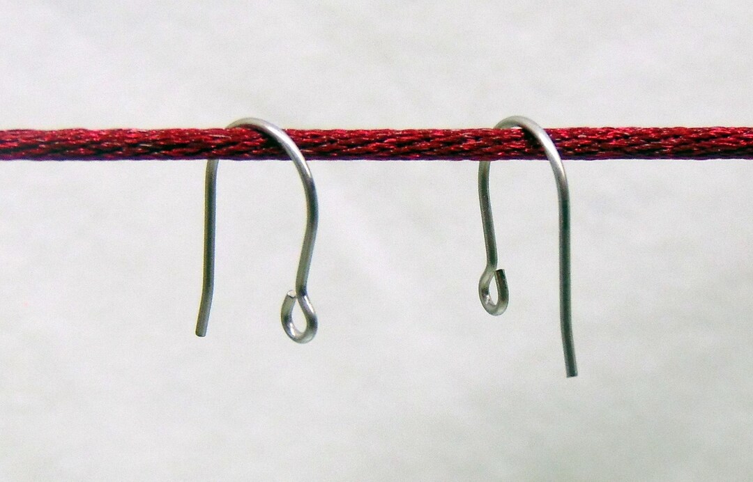 Simple Basic TITANIUM Ear Wires ~ Hook With Open Loop ~ Grade 1 No ...