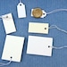 White Price Tags With Elastic String ~ Sturdy Blank Paper Tag to Write ...