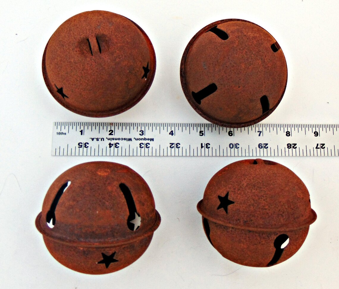 Large 3" Rusty Jingle Bells Sleigh Bell ~ Pick Quantity ~ Rustic ...