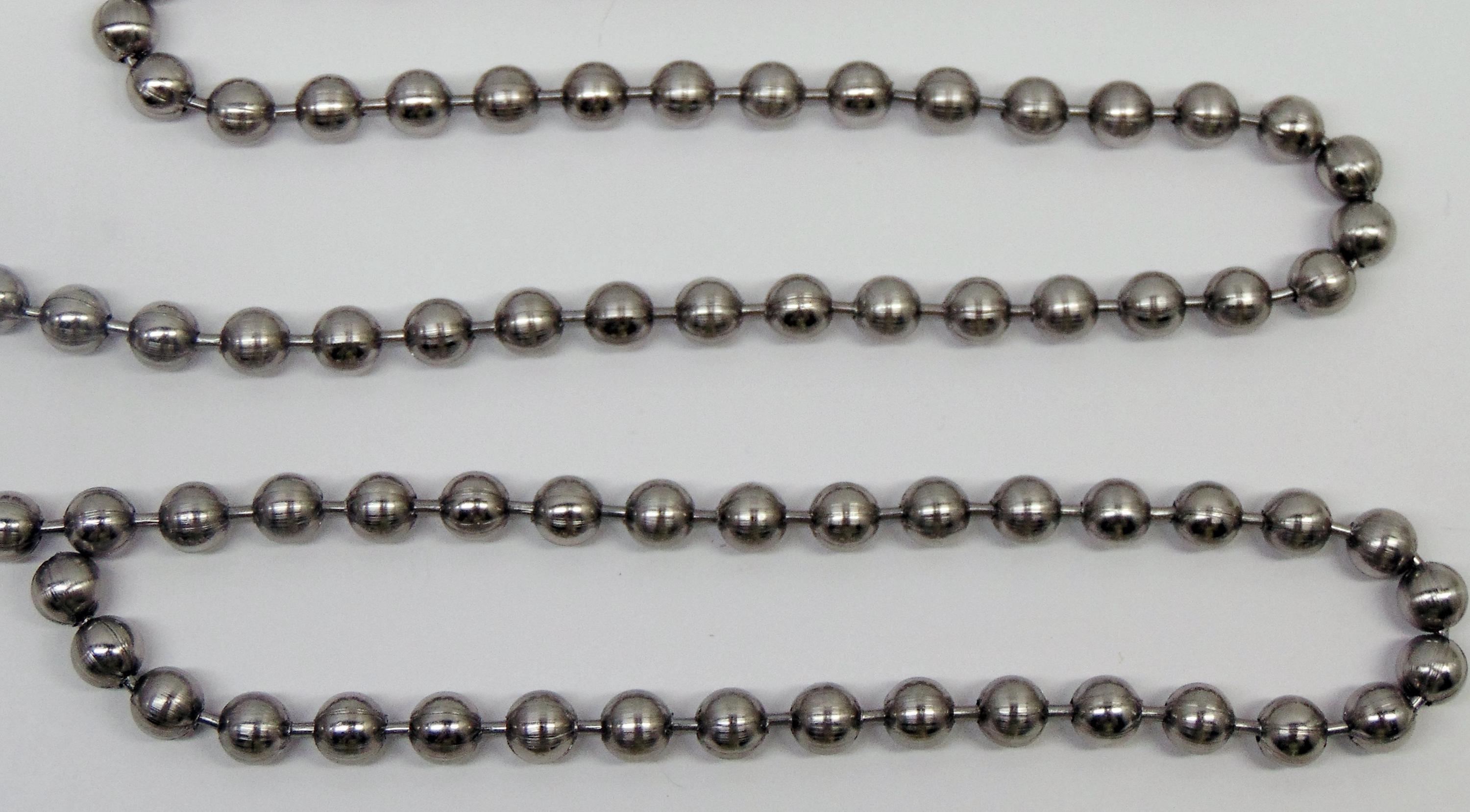 Stainless Steel Ball Chain 8mm Bead ~ #15 ~ Bulk Lengths From 3-feet to ...