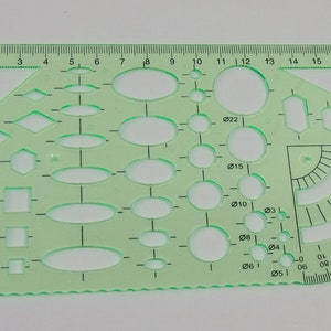 Set of 6 STENCIL Templates and Rulers for Math Science + Engineering ...