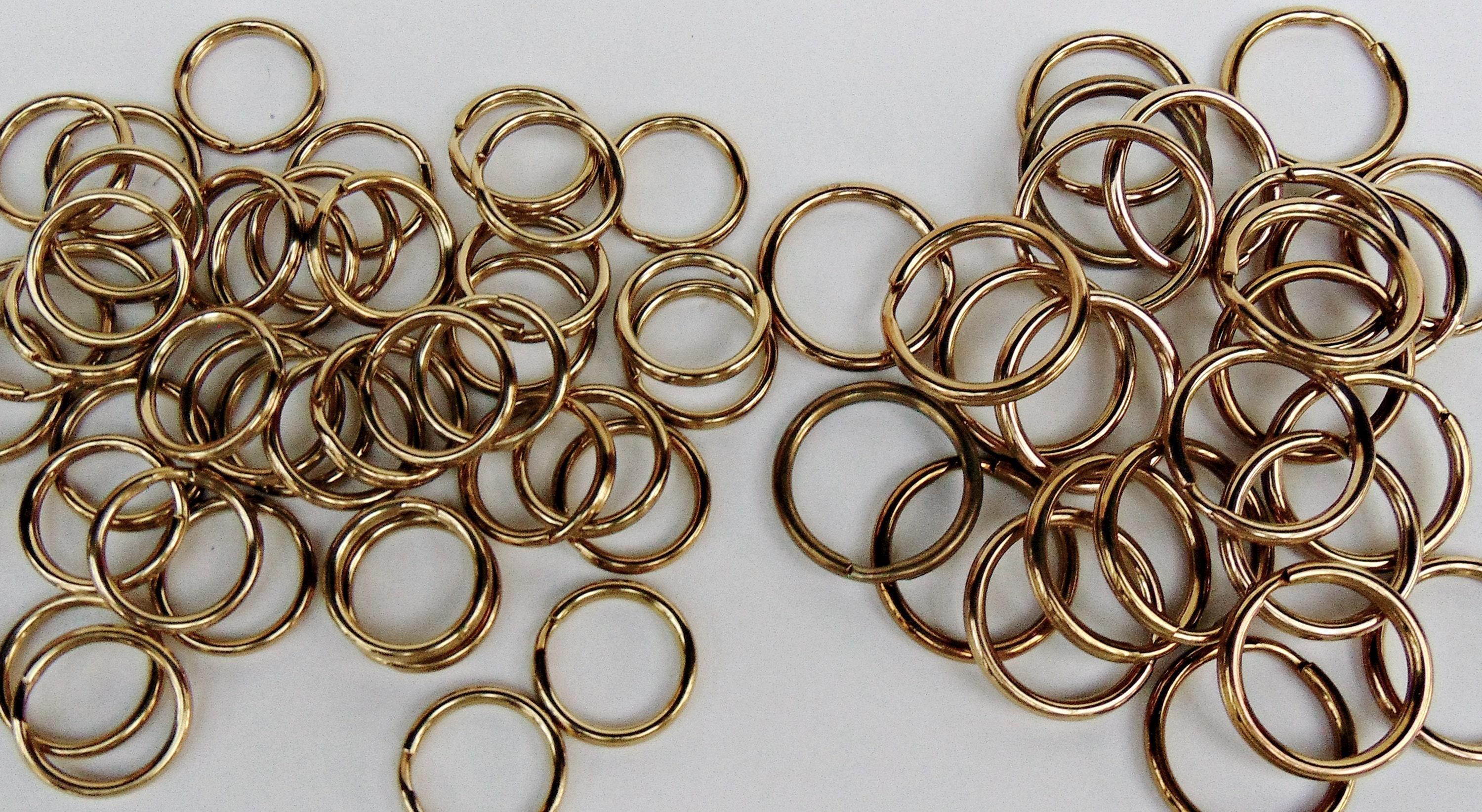 Solid Brass Split Rings 24mm (0.97") and 18mm (0.74") Non Corrosive No ...