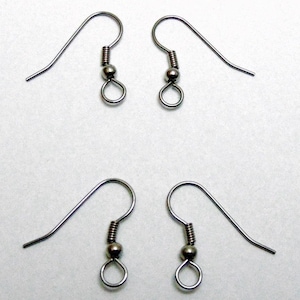 Stainless Steel Ear Wires ~ 5mm End Loop ~ Versatile French Hooks With ...