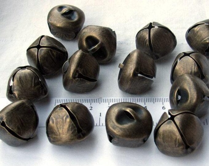 Antique Sleigh Bells, 23 Brass Vintage Crotal Bells 84" Long Leather ...