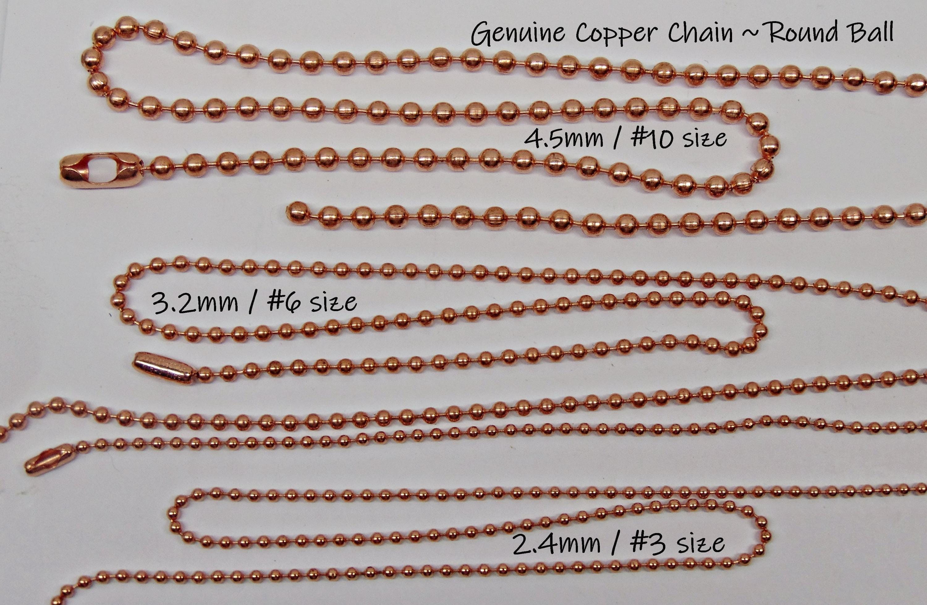 Pure COPPER Waist Chain ~ Round Ball ~ 3 Sizes Available ~ Natural ...