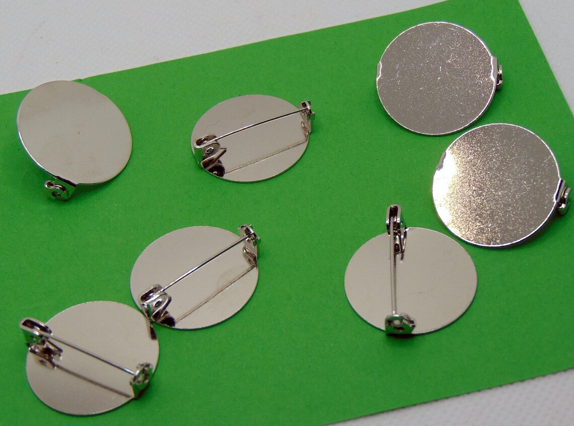 Round Pin Back 1" Disc ( 25mm) With 1 Inch Locking Bar You Glue-on ...