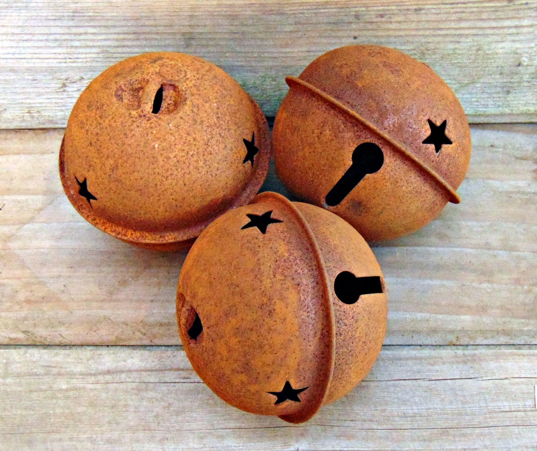Large 3" Rusty Jingle Bells Sleigh Bell ~ Pick Quantity ~ Rustic ...