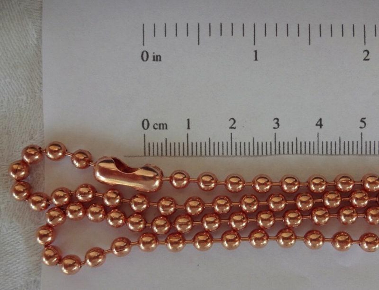 COPPER Ball Chain 6.3mm ~ #13 Various Bulk Lengths 5-ft to 100-ft ~ You ...