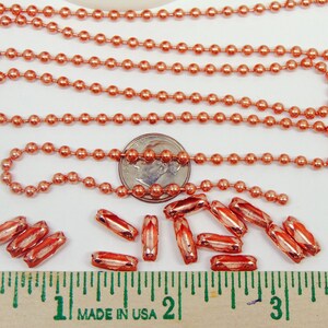 Bulk COPPER BALL CHAIN 3.2mm Round Bead / #6 Size ~ Bulk Lengths 5, 10 ...