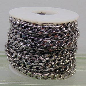 10 Feet Stainless Steel Cuban Curb Chain 7mm X 10mm Smooth + Shiny ...
