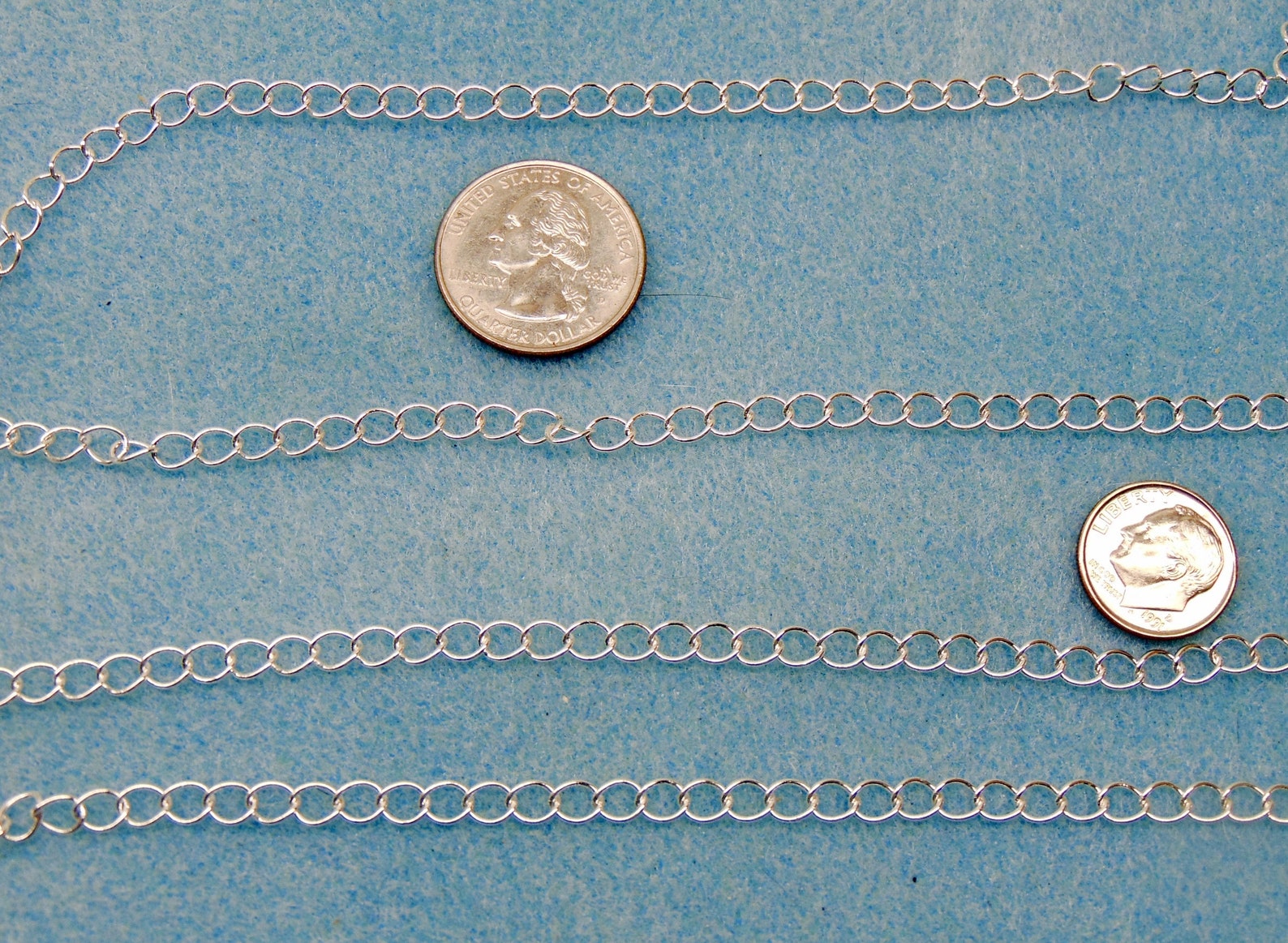25 Feet Silver Plated CURB CHAIN Soldered Links on Spool - Etsy