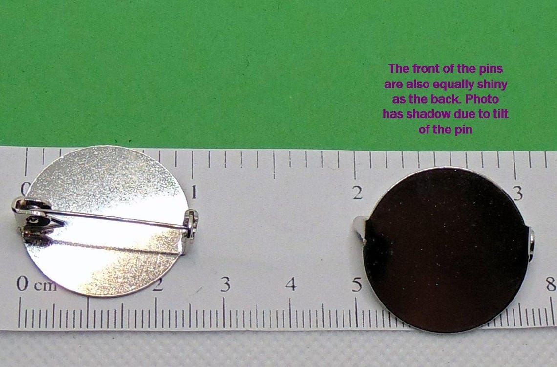 Round Pin Back 1" Disc ( 25mm) With 1 Inch Locking Bar You Glue-on ...