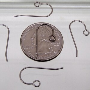 Pure TITANIUM Ear Wires ~ Hook With Open Loop ~ Grade 1 No Nickel ...