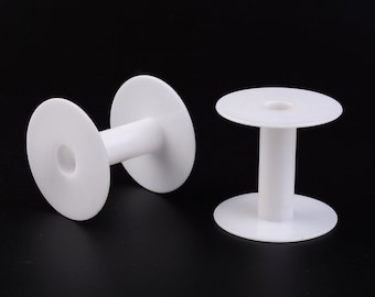 2x Plastic Empty Spools for Wire/chain/cord/ribbon, Bobbin in 2 Sizes ...