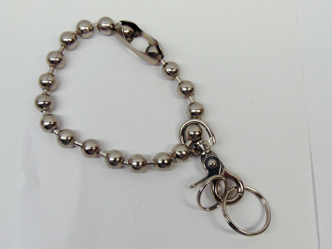 Extra Large BALL Chain Chunky Key Ring W/ Heavy Duty Trigger Clasp 2 ...