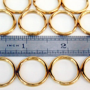 Solid Brass Split Rings 24mm (0.97") and 18mm (0.74") Non Corrosive No ...