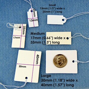 White Price Tags With Elastic String ~ Sturdy Blank Paper Tag to Write ...