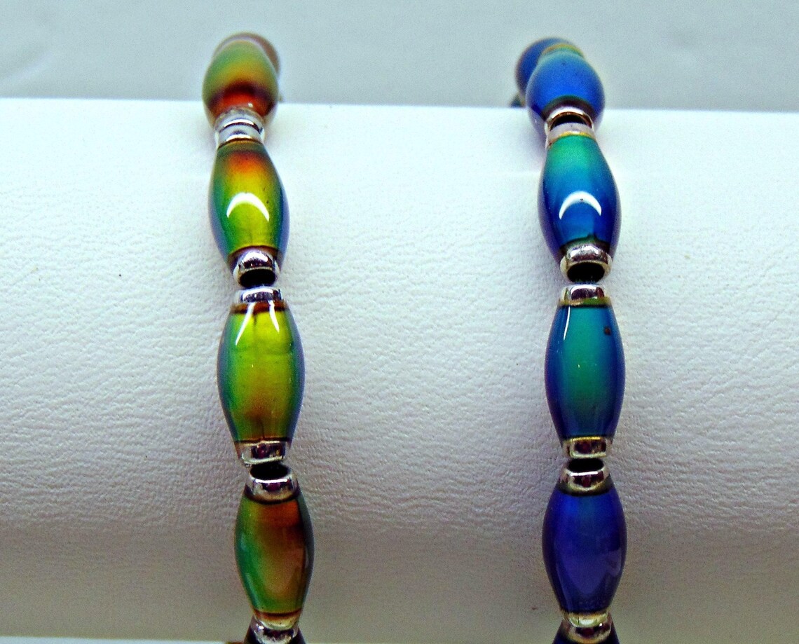 Elliptical Mood Beads 5mm X 12mm ~ Lots of 5, 10, 20, or 50 ~ Torpedo ...