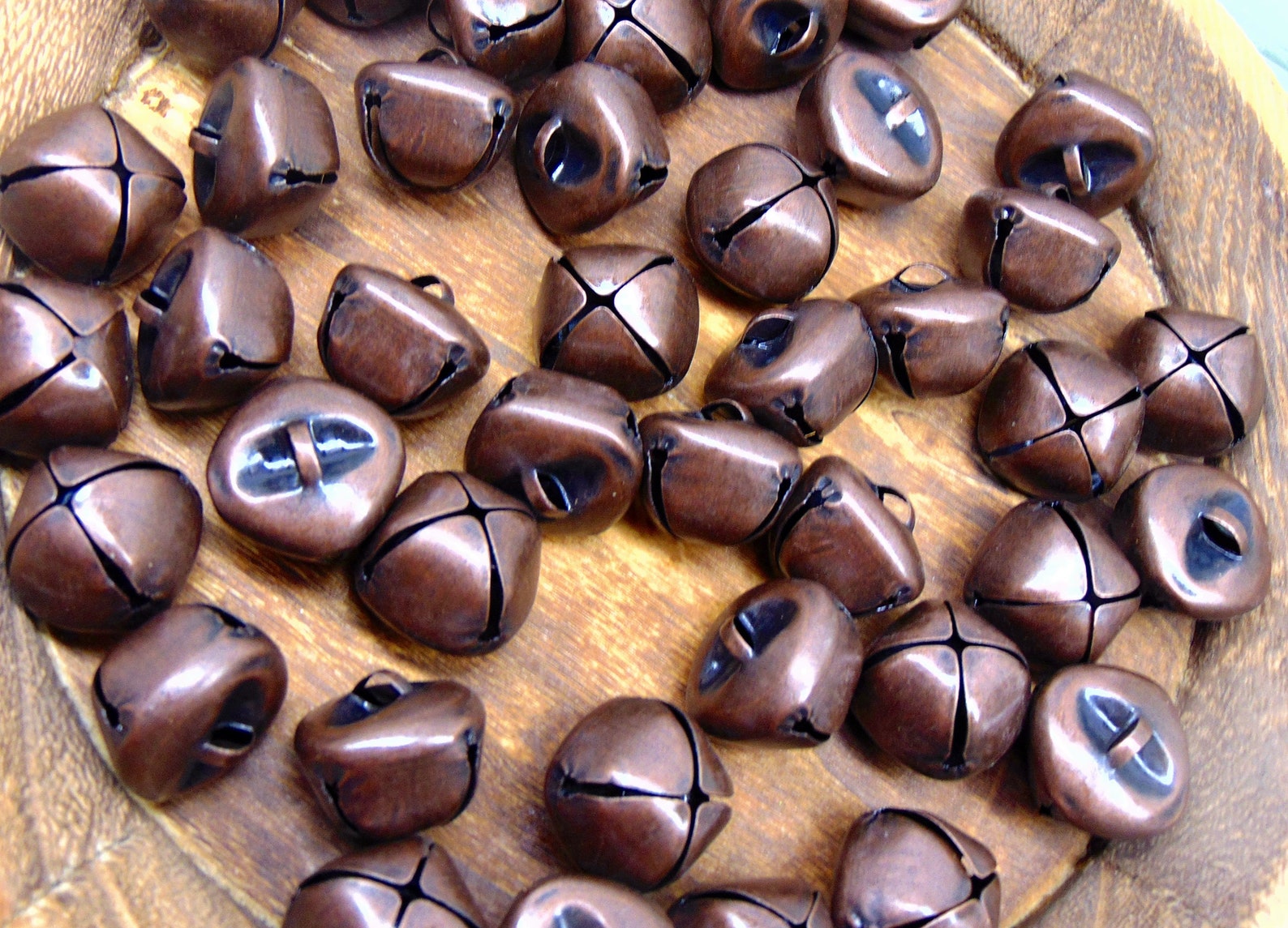 50 Antique Copper Finish Jingle Bells 20mm X 25mm 3/4 X - Etsy
